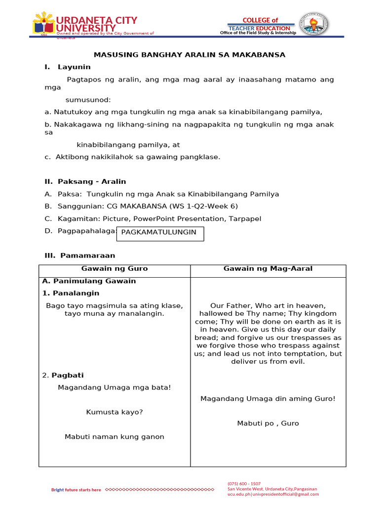 DLP - Grade 1 (Revise) | PDF