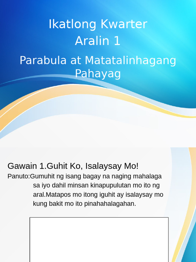 Parabula-3rd Quarter | PDF