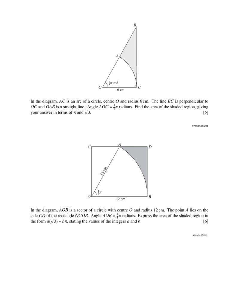 CM2 Circular Measure Advanced (QP) | PDF | Circle | Angle
