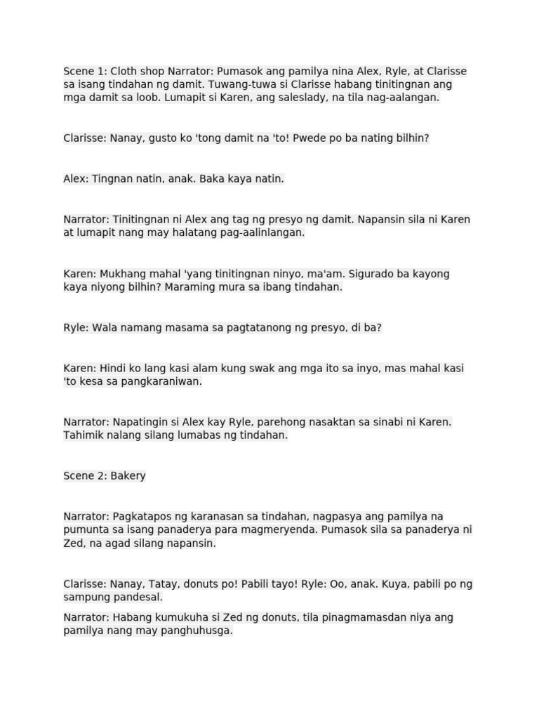 Ap Skit Script Q1 | PDF