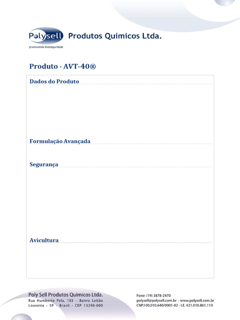 AVT-40 | PDF | Desinfetante