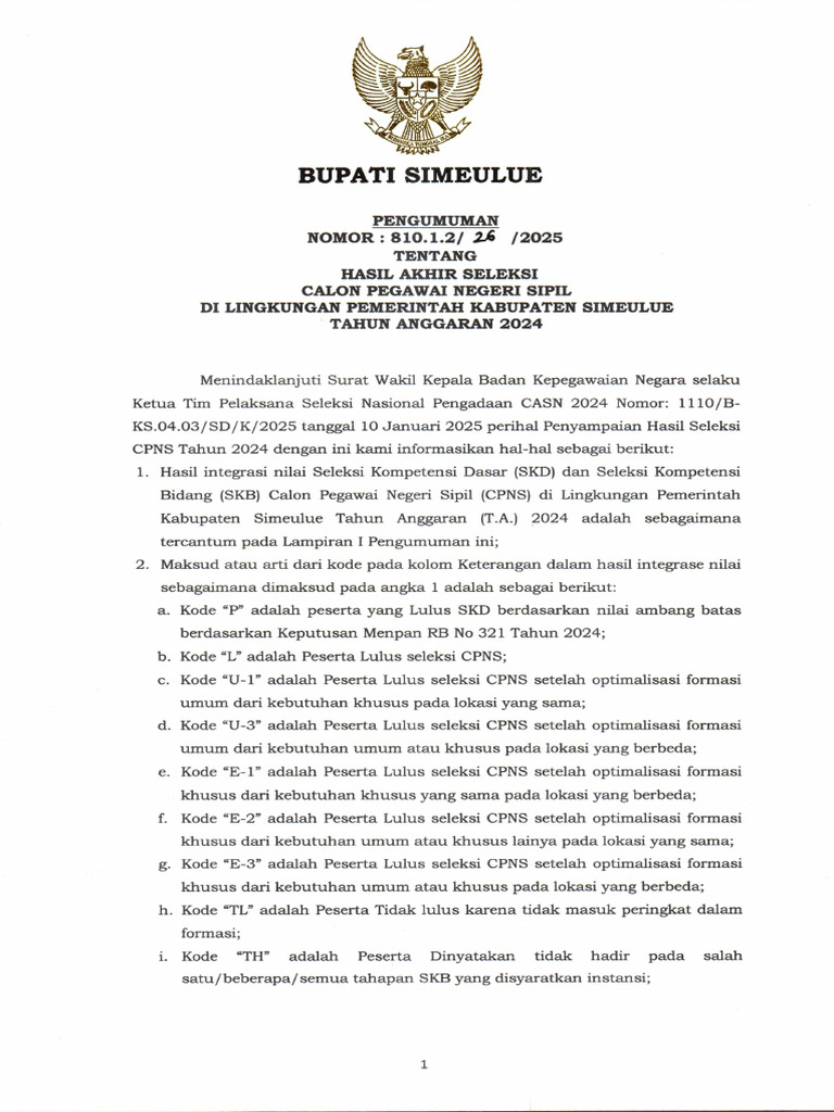 Pengumuman 0009 | PDF