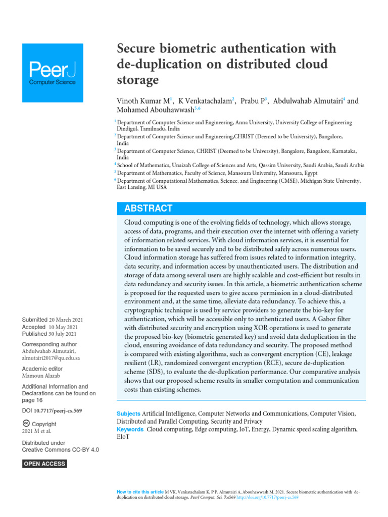 2021 Secure biometric authentication with | PDF | Biometrics | Computer ...