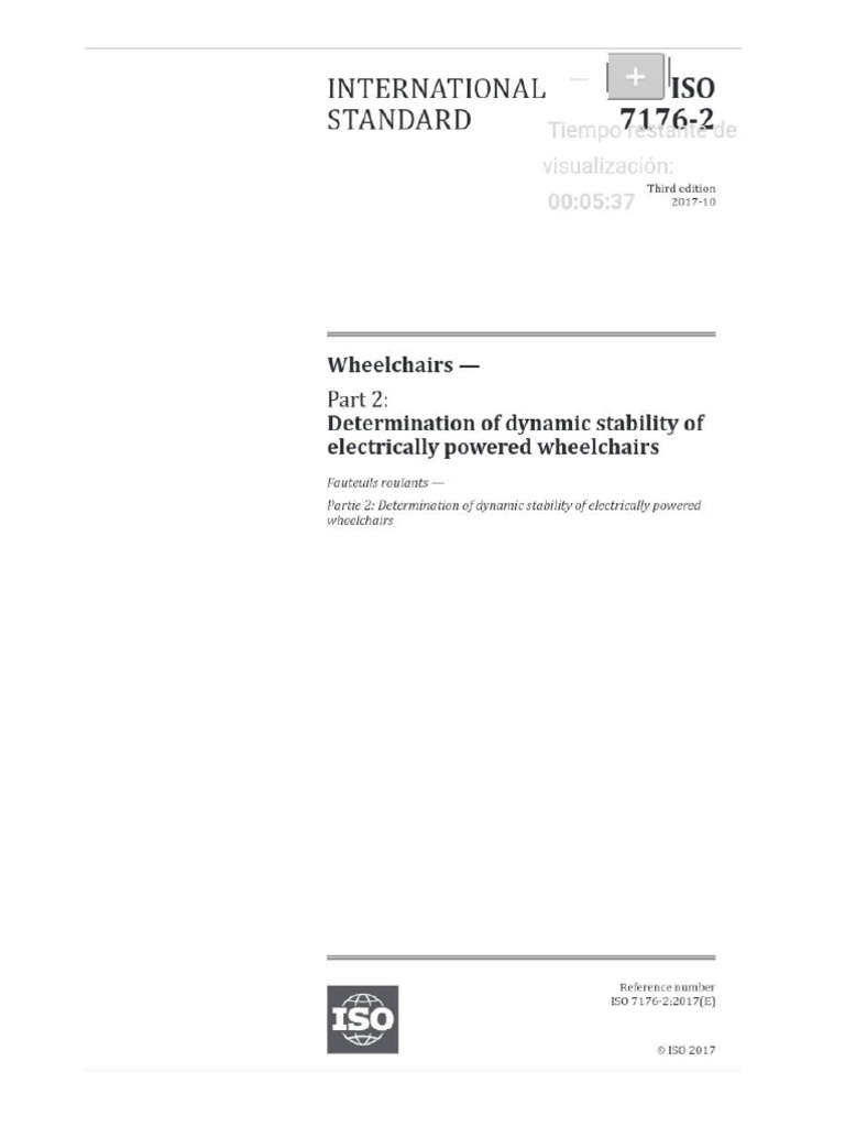 ISO 7176-2 Dinamica de Silla de Ruedas | PDF
