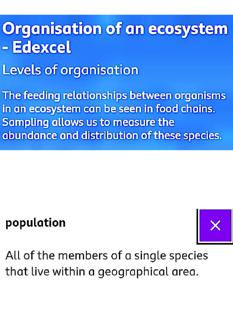 Organisation of An Ecosystem | PDF