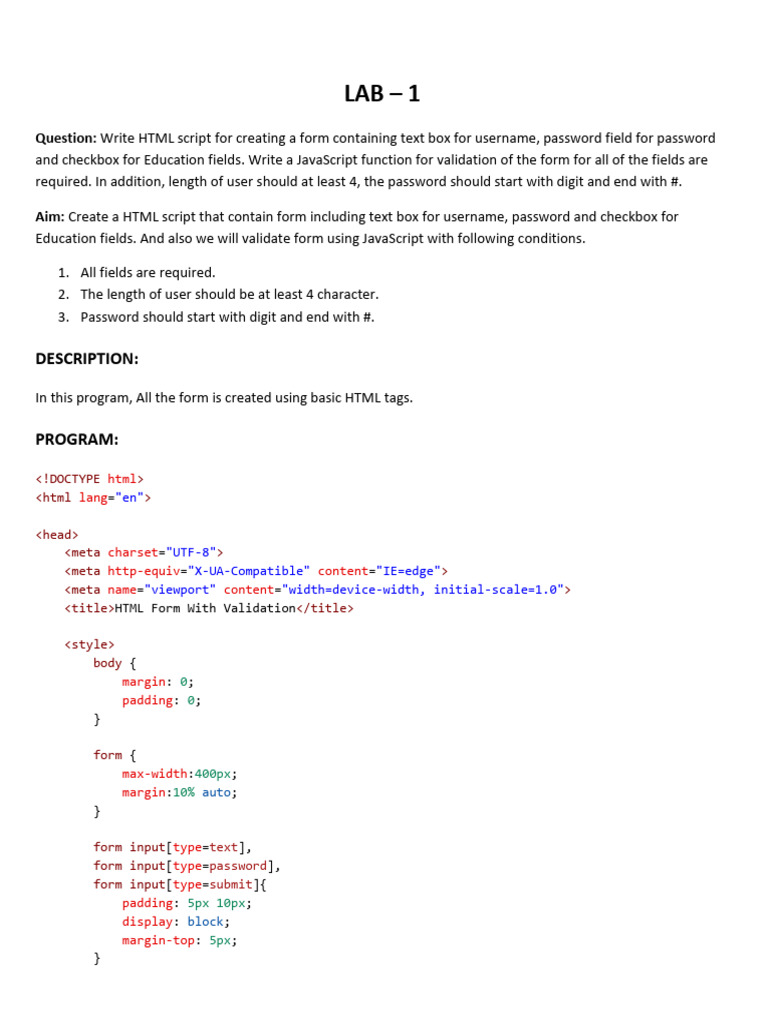 Web-Tech-Practical (1) - 1-24 | PDF | Html | World Wide Web