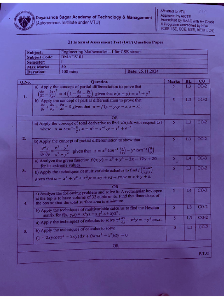Maths Paper | PDF