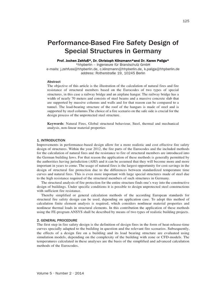 Performance Based Fire Safety Design of Version2 | PDF | Strength Of ...