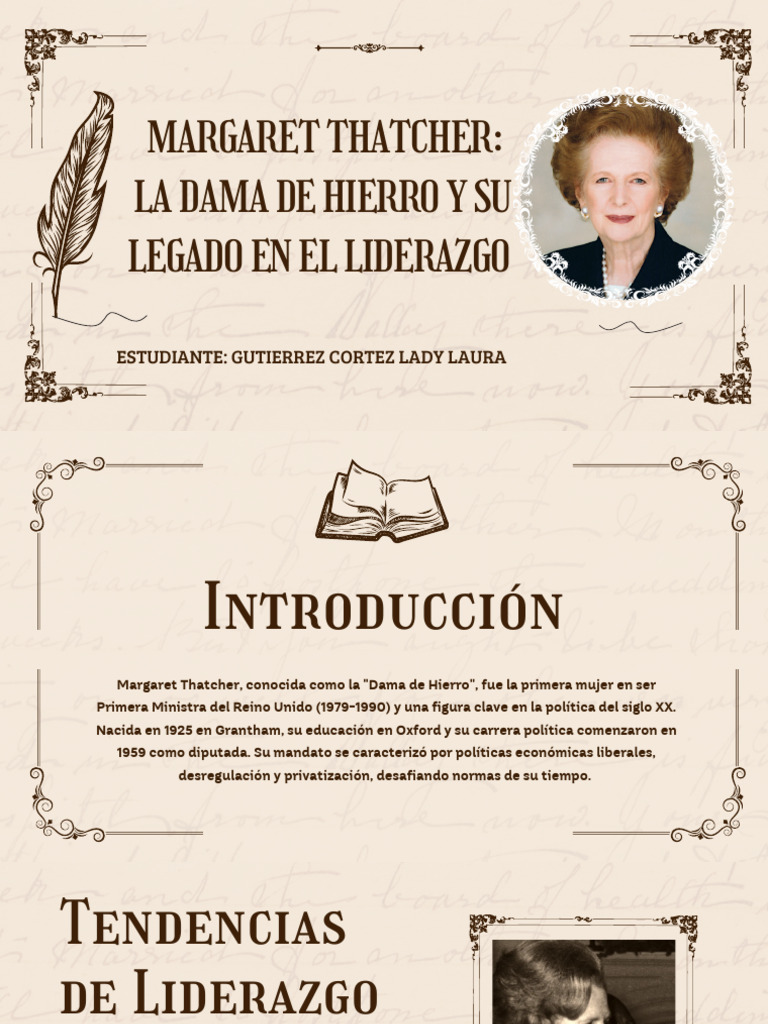 Lady Gutierrez Margaret Thatcher | PDF | Margaret Thatcher | Liderazgo