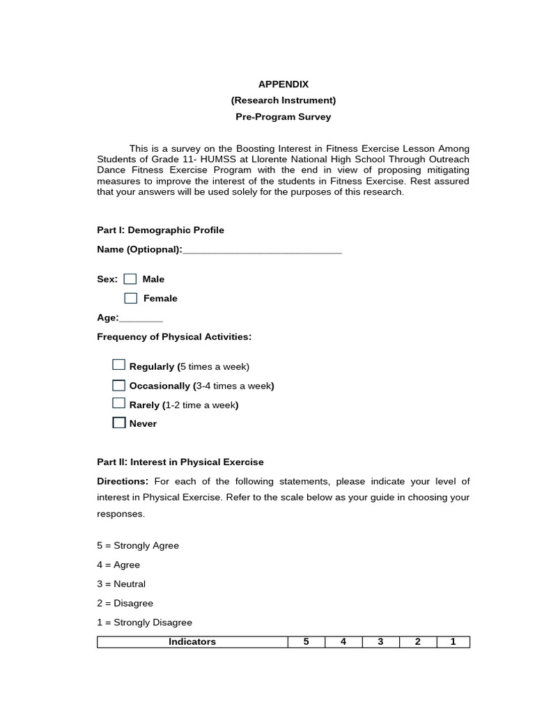 APPENDIX | PDF | Physical Fitness | Dances