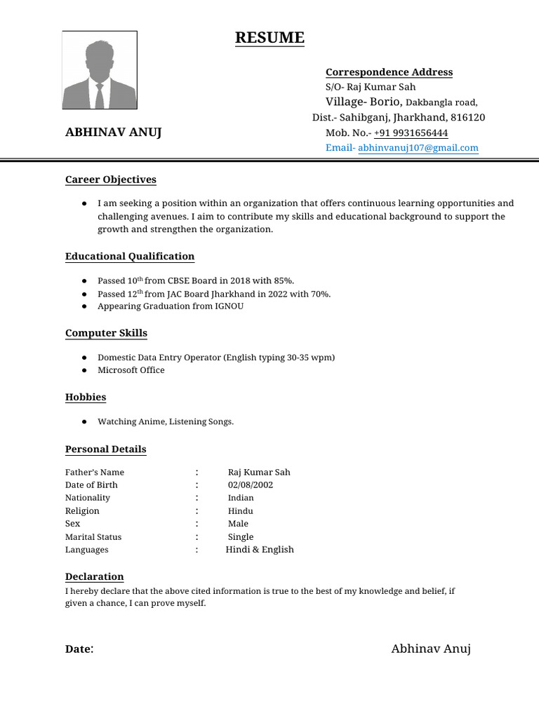 Abhinav Resume | PDF