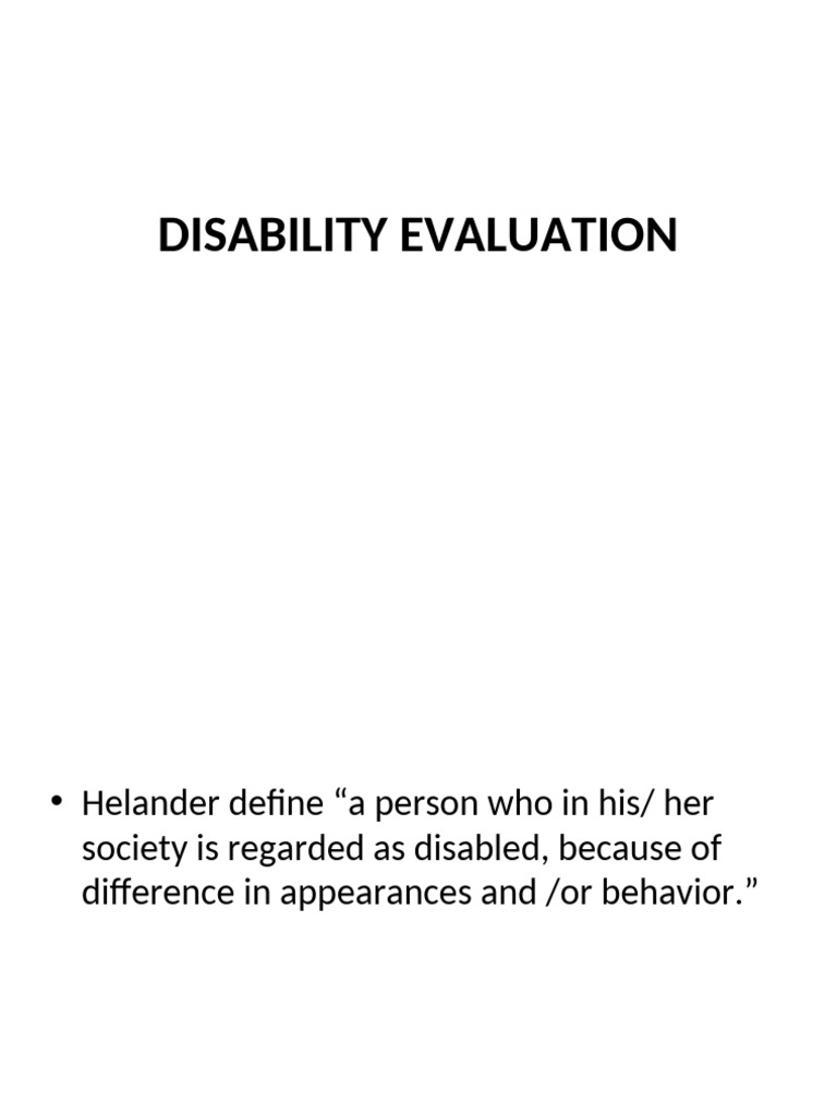 Comprehensive Disability Evaluation Guide | PDF | Amputation | Disability