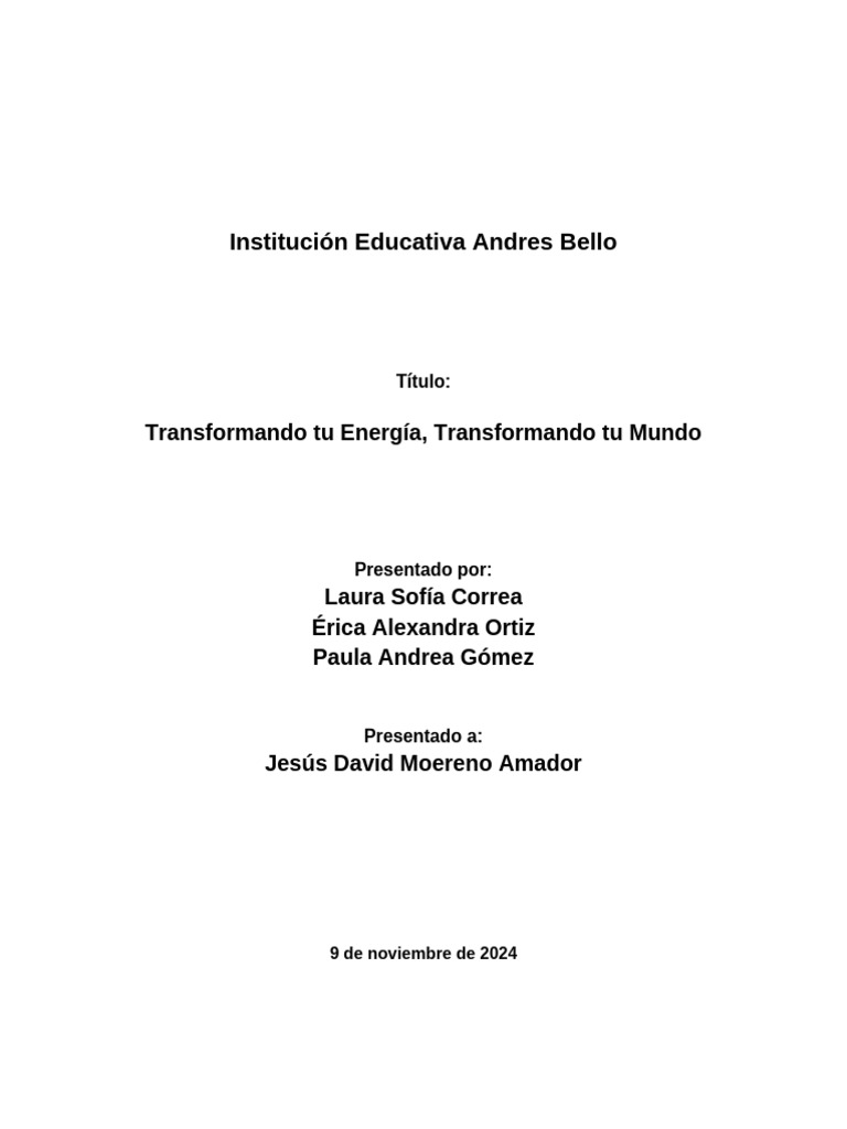 Transformando Tu Energía, Transformando Tu Mundo | PDF | Energía solar ...