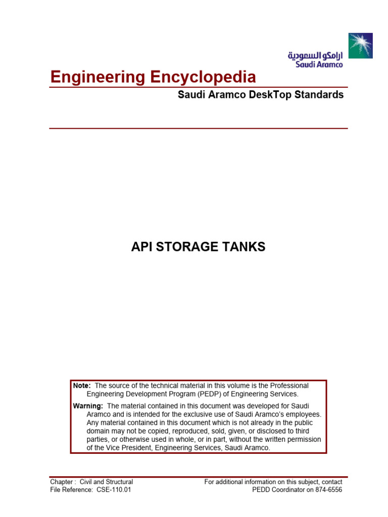 API Storage Tanks - Engineering Encyclopedia (001-025) | PDF | Pressure ...