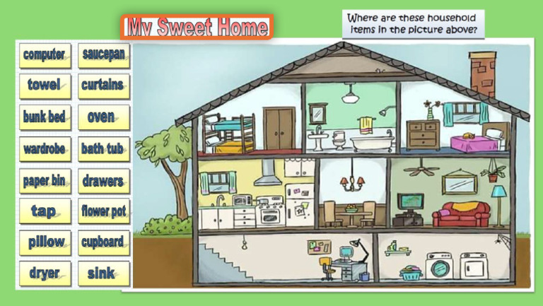 Rooms and Furniture- Game My Sweet Home | PDF