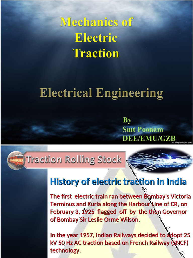 Mechanics of Electric Traction | PDF | Locomotives | Rectifier