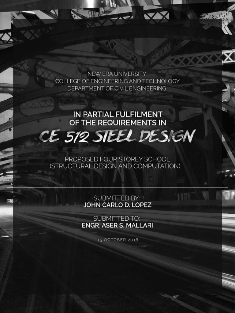 Structural Steel Design Four Storey Scho | PDF | Earthquake Engineering | Civil Engineering