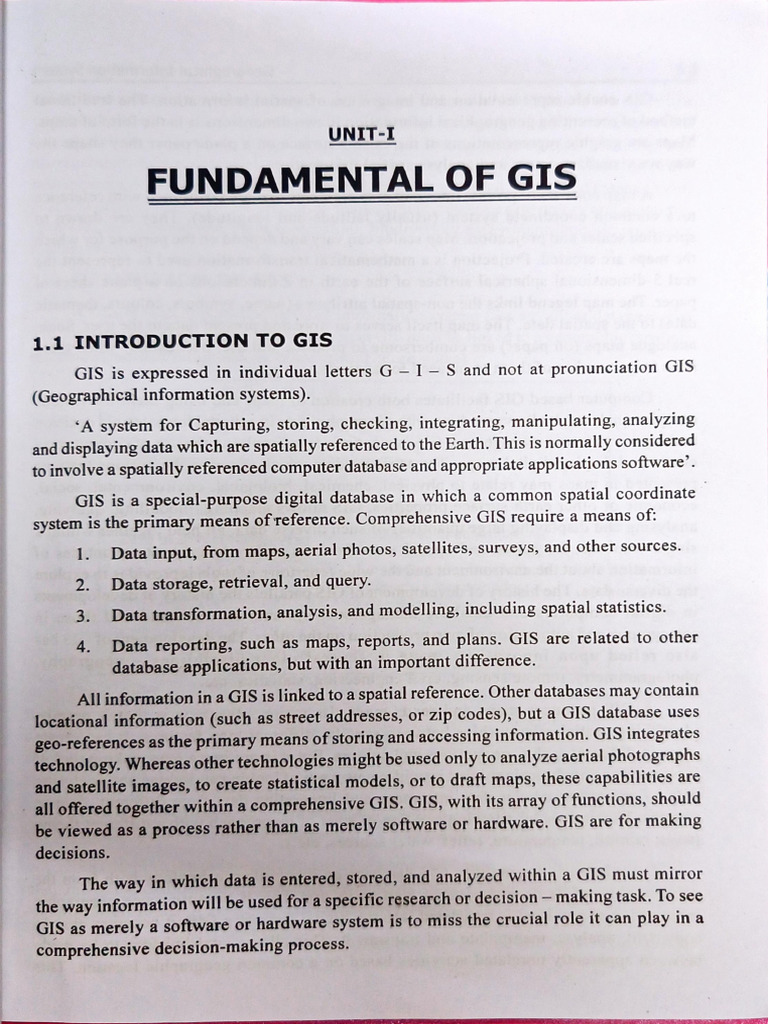 GIS_Unit_1 | PDF
