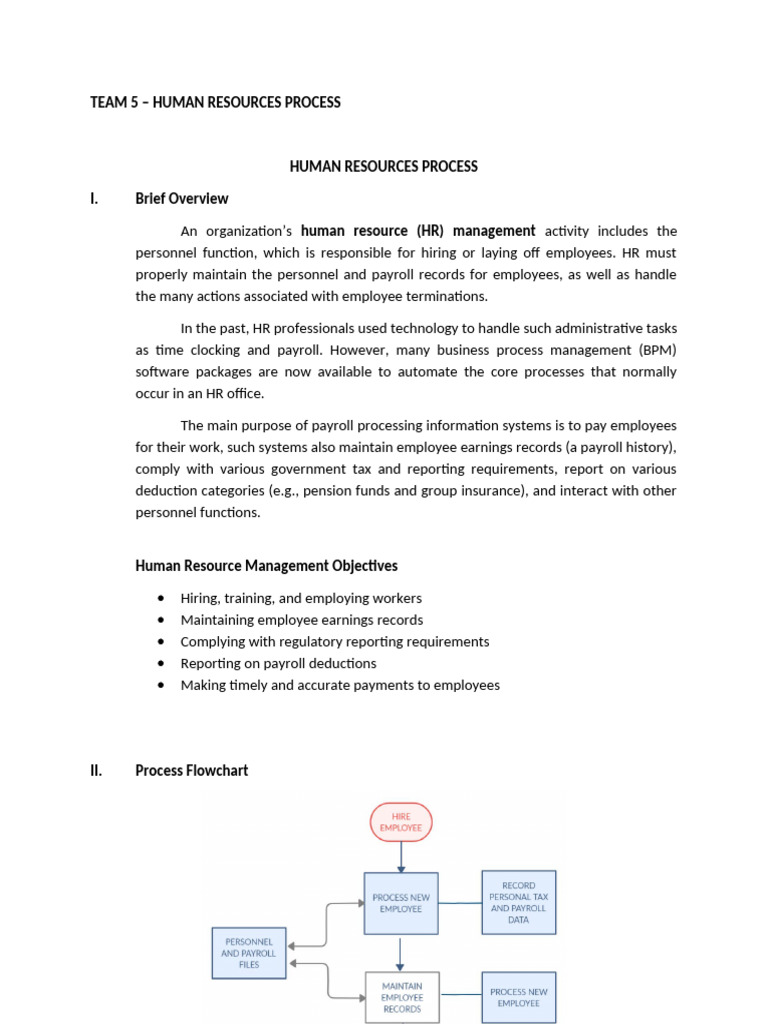 Human Resources Process | PDF | Payroll Tax | Payroll