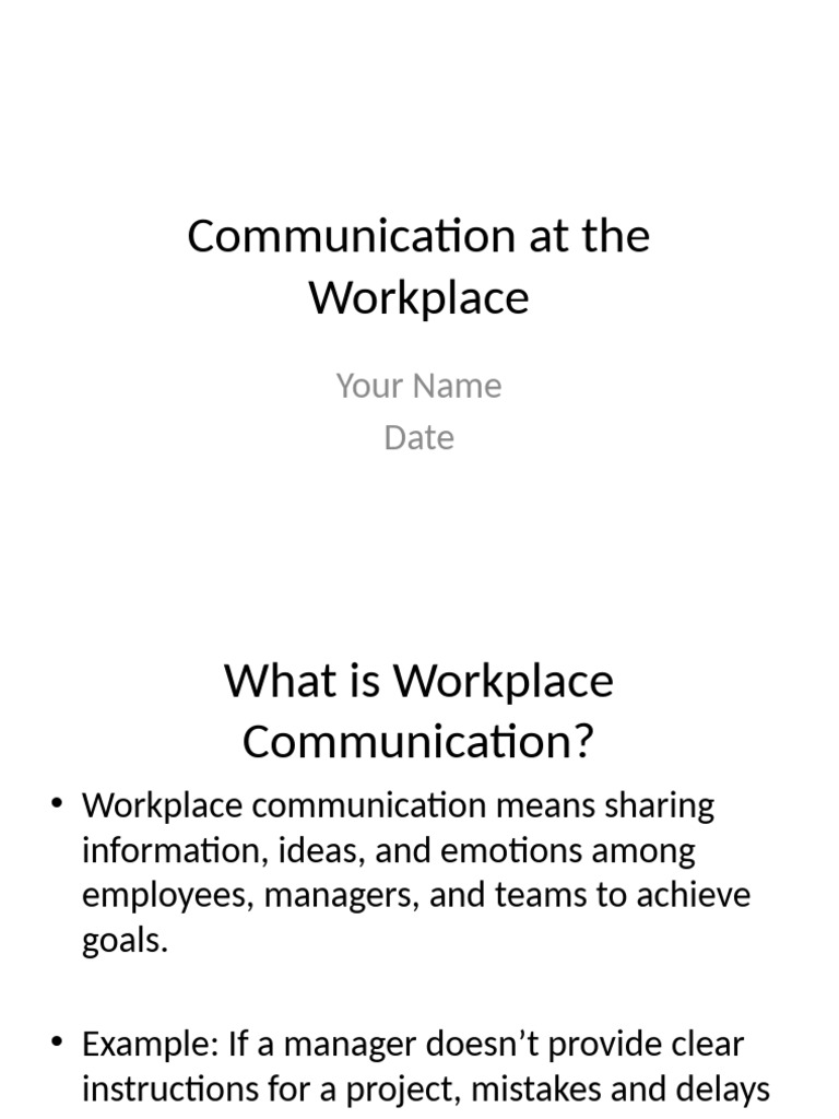 Workplace Communication English | PDF