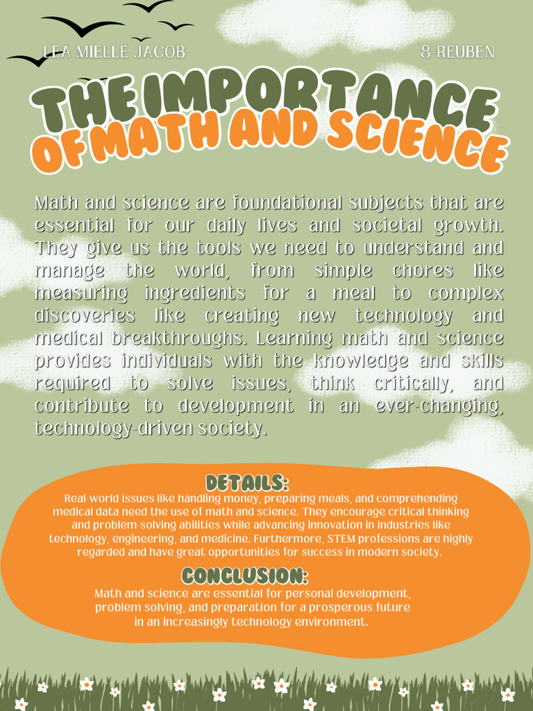 Importance of Math and Science Skills | PDF