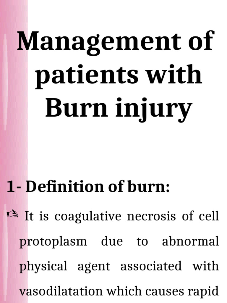 Management of Patients With Burn Injury PRINT | PDF | Burn | Vomiting
