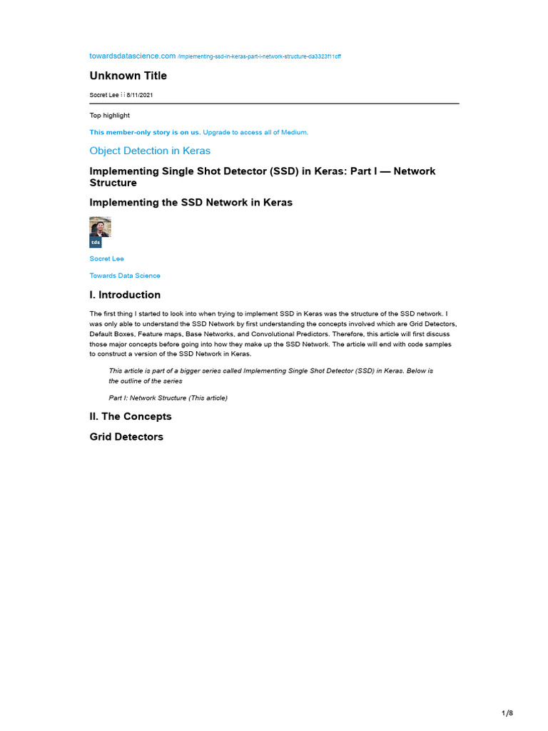 Implementing Single Shot Detector (SSD) in Keras | PDF | Statistical Classification | Applied ...