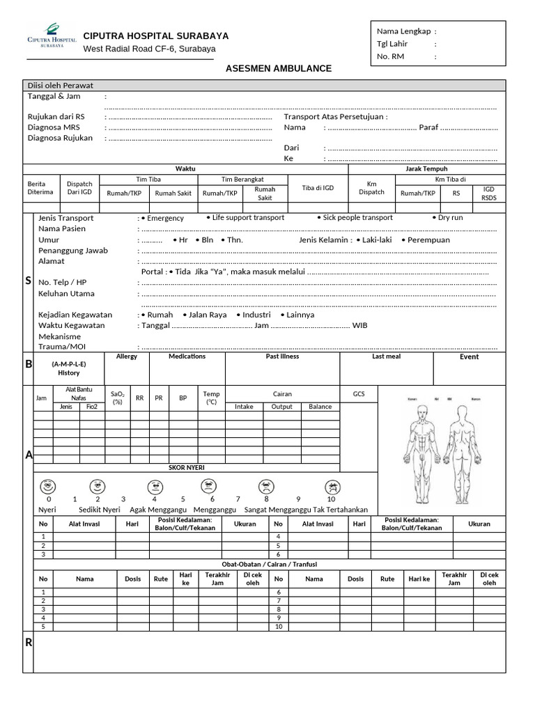 ASESMEN AMBULANCE | PDF