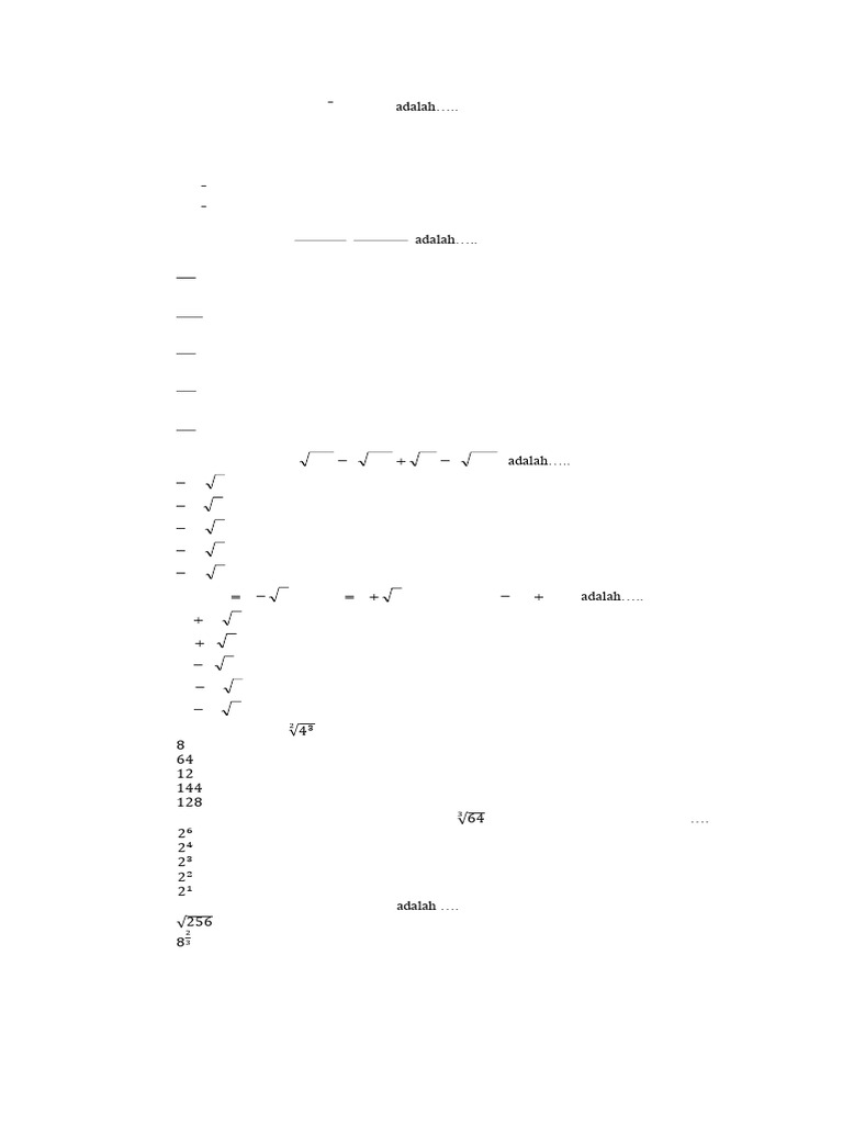 Soal Uas MTK KLS X 2023 | PDF