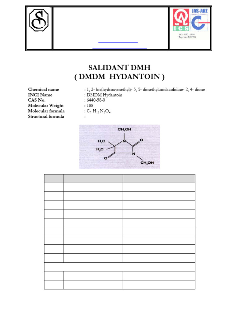 SALIDANT DMH - spec | PDF