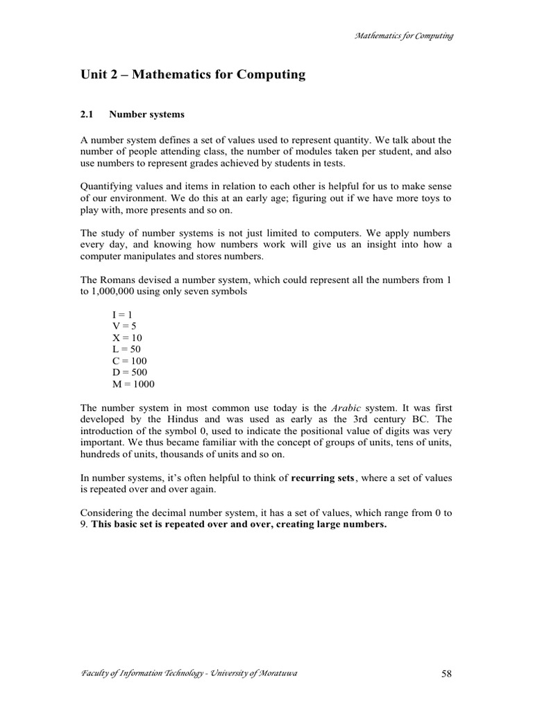 AL ICT M3 Binary Hex First | PDF | Bit | Computer Architecture