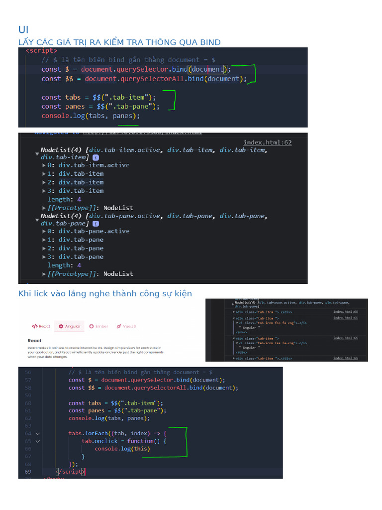 Lấy Các Giá Trị Ra Kiểm Tra Thông Qua Bind | PDF