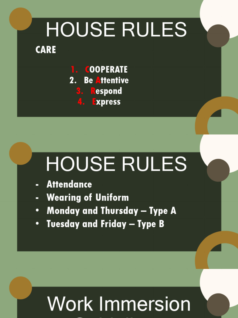 Work Immersion Guidelines and Rules | PDF