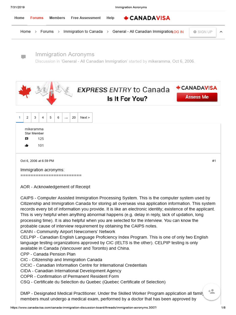 Immigration Acronyms Explained | PDF | English As A Second Or Foreign ...