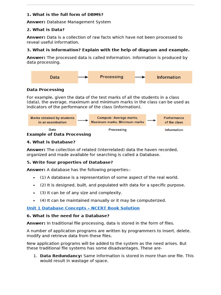 Dbms Class 12 | PDF | Relational Database | Databases