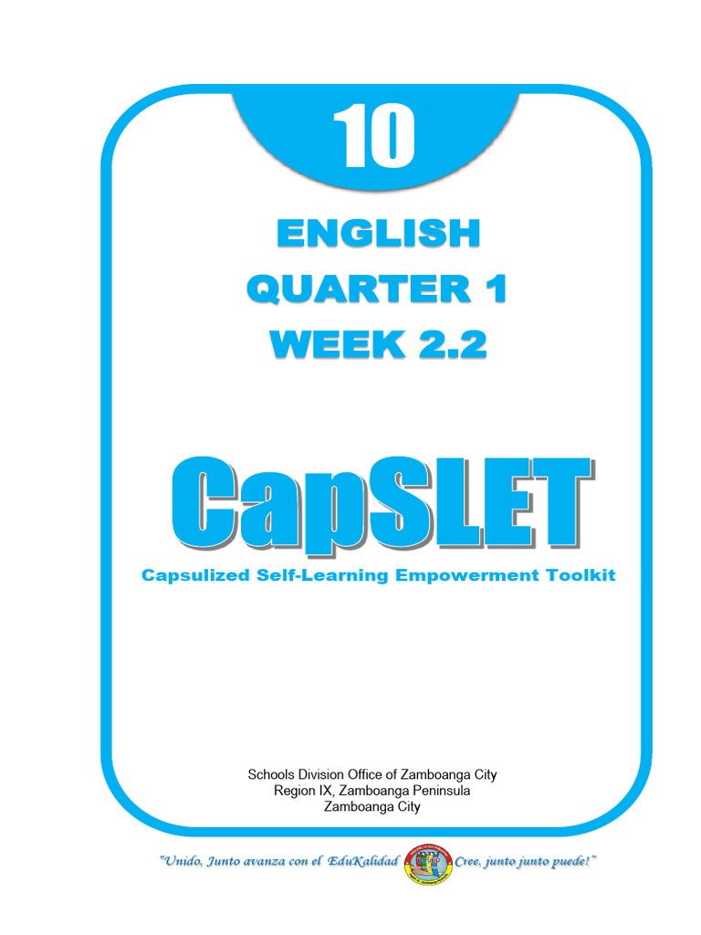 Eng g10 q1 w2.2 Final | PDF | Public Speaking | Logos