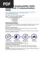 Employability Skills Notes Full Pdf Goal Self Esteem