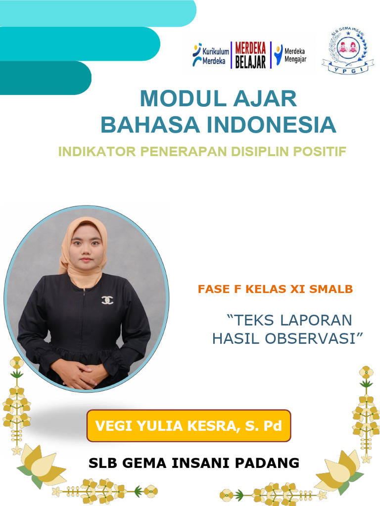 Modul Ajar B. Indonesia Vegi Yulia Kesra | PDF