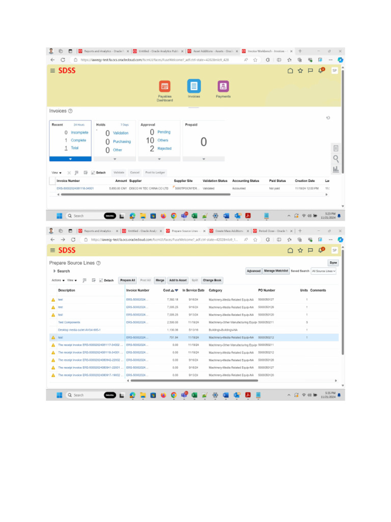 FA - Asset Addition Through Payables Invoices (Mass Additions) | PDF