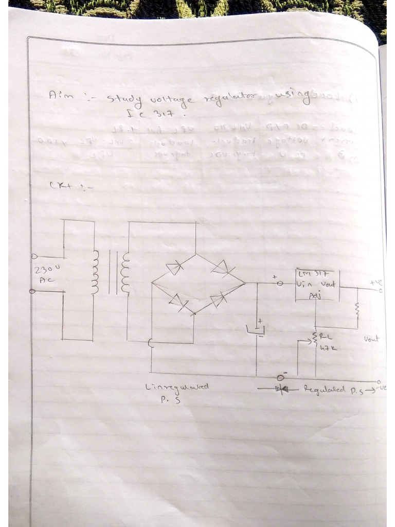 study voltage regulator using Ic 317 | PDF