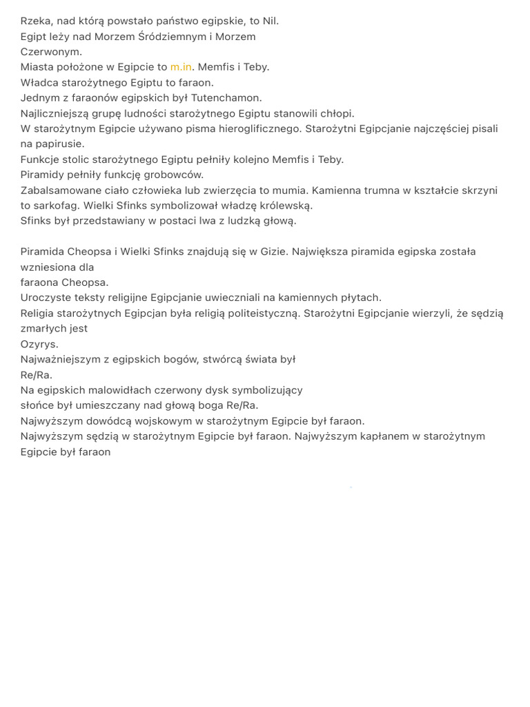 Rzeka, Nad Którą Powstało Państwo Egipskie, To Nil | PDF