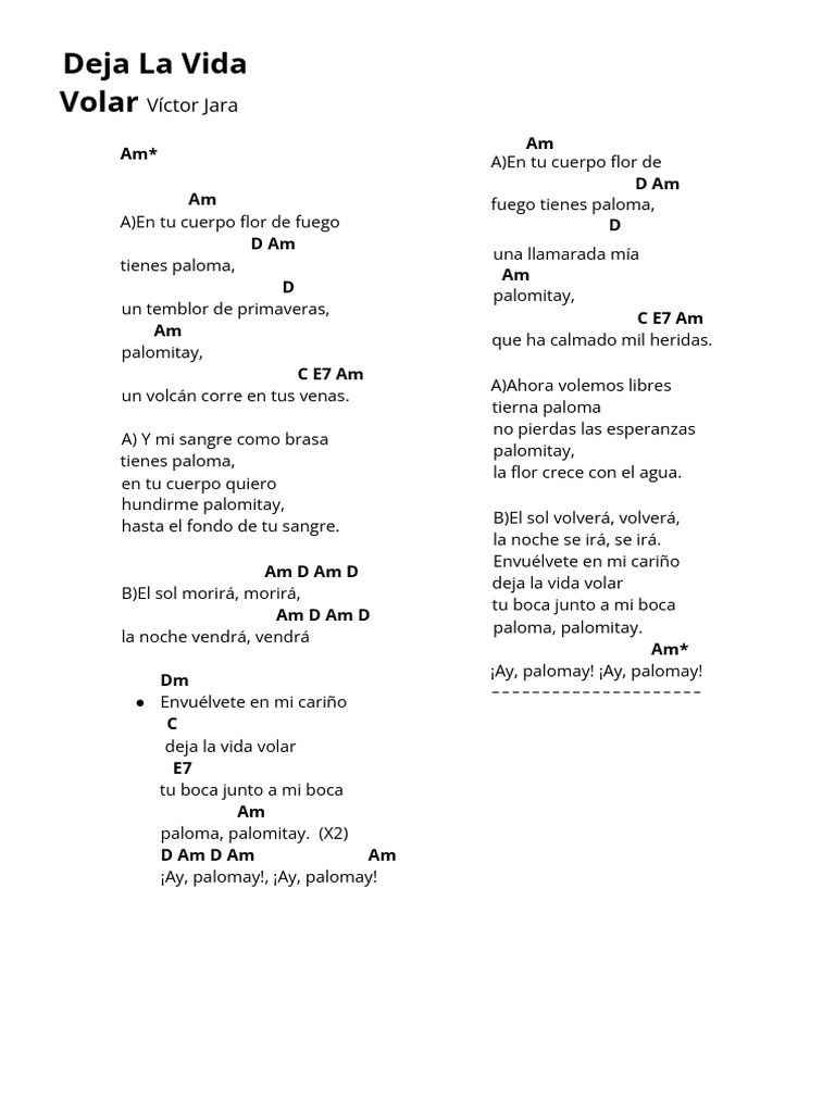 Deja La Vida Volar | PDF