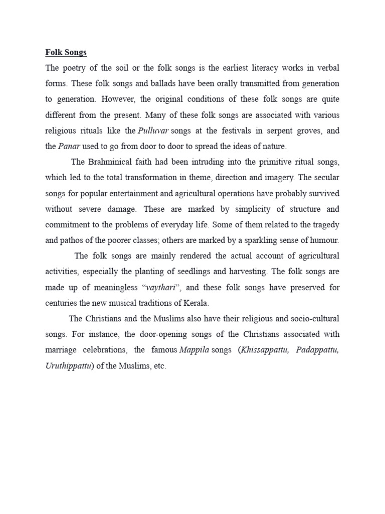 Folk Songs New | PDF