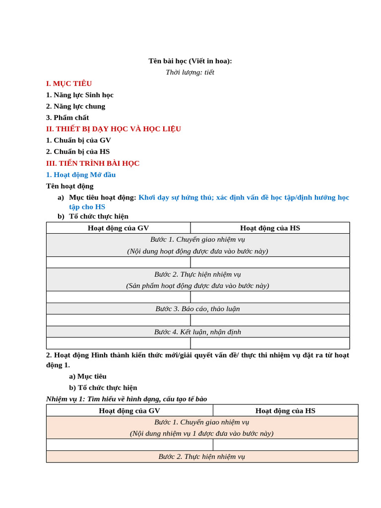 1b. Mẫu KHBD_đơn giản | PDF