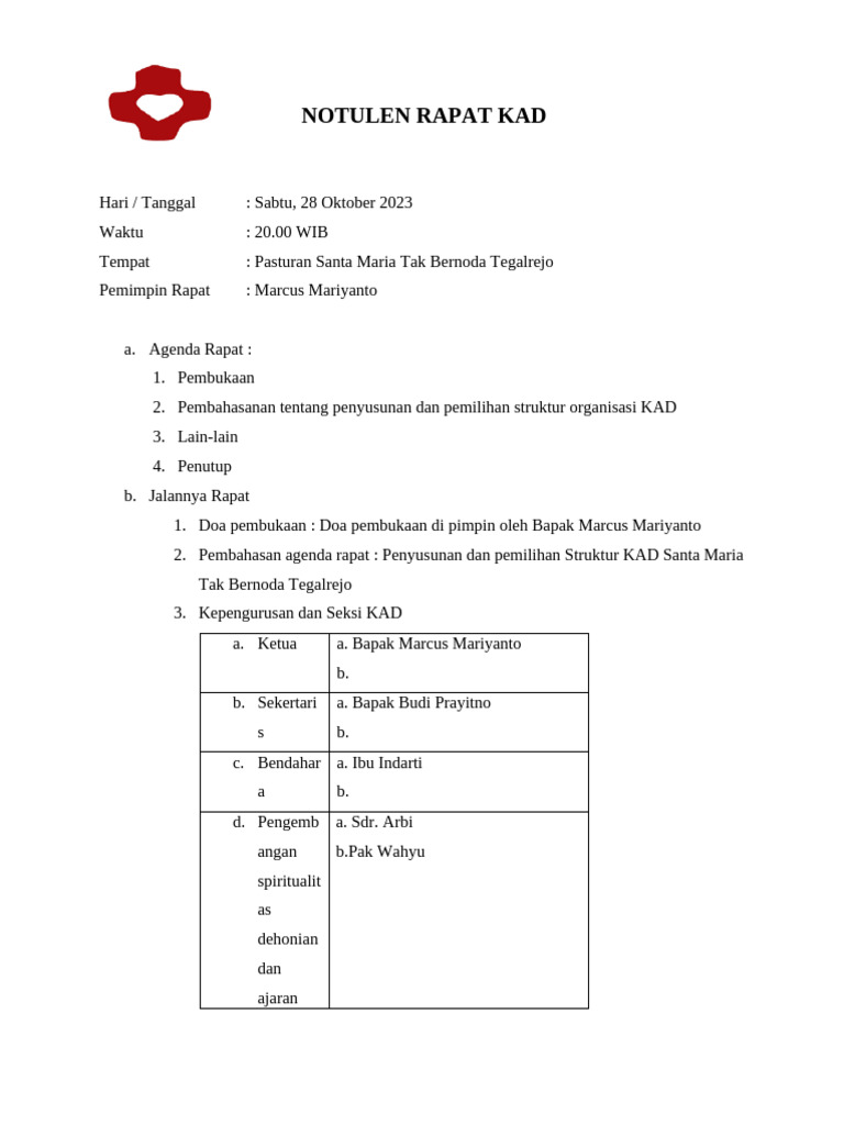 Format Notulen | PDF