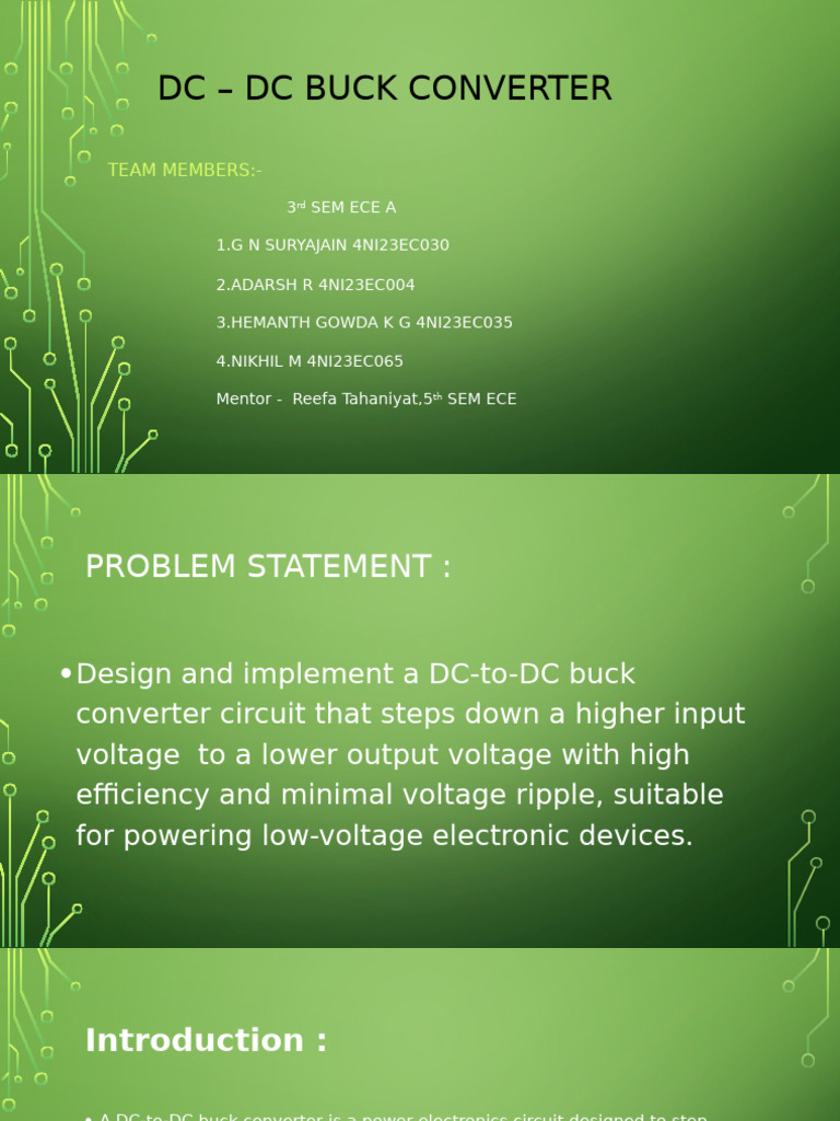 DC-DC Buck Converter Design Project | PDF | Direct Current | Electronic ...