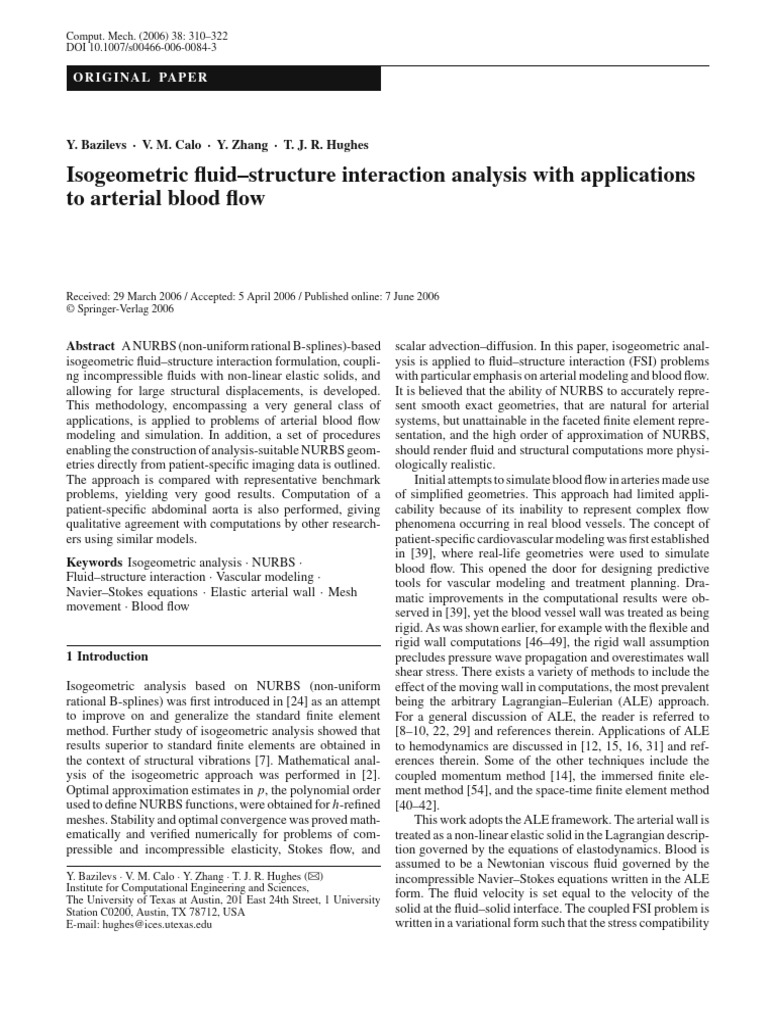 Isogeometric Fluid-Structure Interaction Analysis With Applications To ...