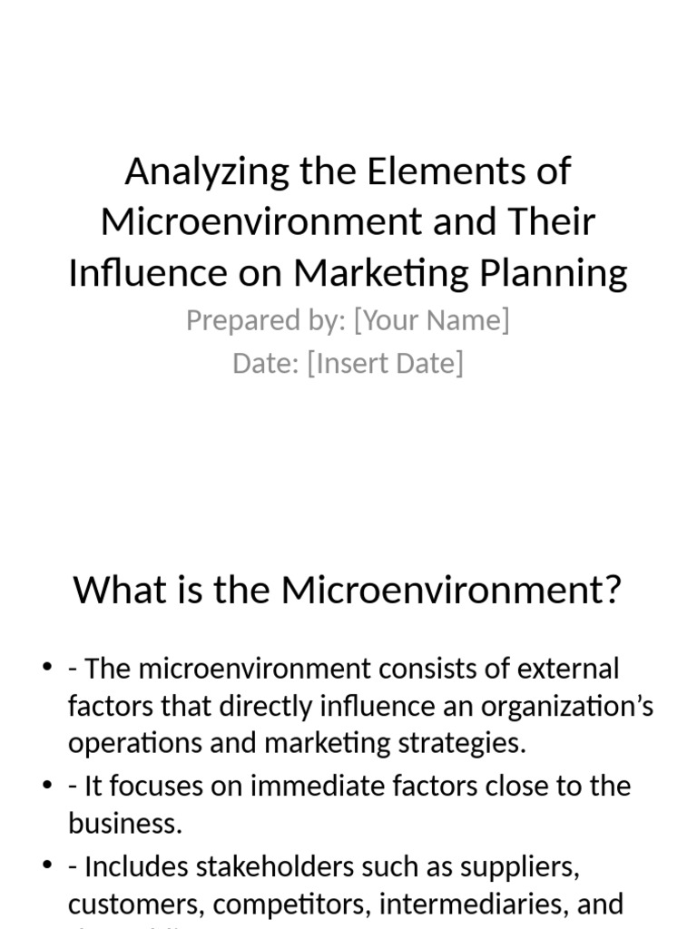 Analyze Microenvironment Marketing | PDF | Supply Chain | Marketing