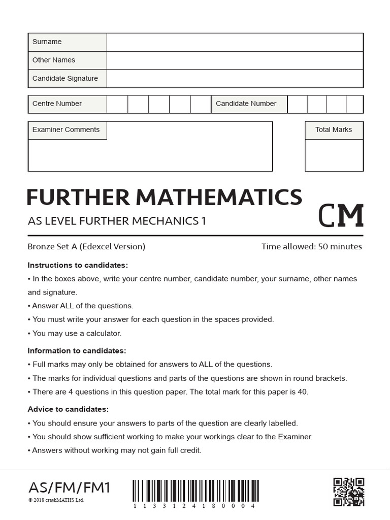 AS-FM-BRONZE-FM1-A | PDF | Collision | Mass