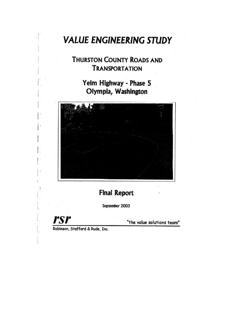 Value Engineering Study | PDF